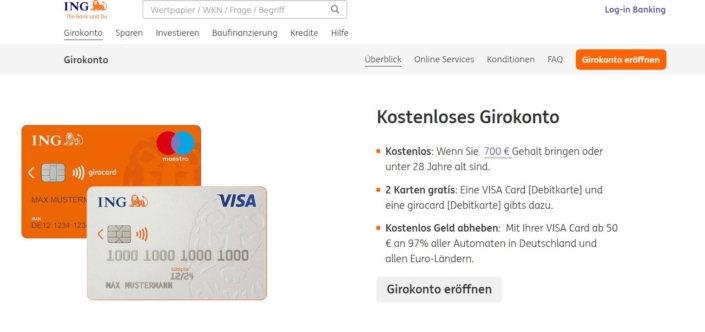 ING-DiBa Visa Card » Test, Erfahrungen & Prämie 01/2026
